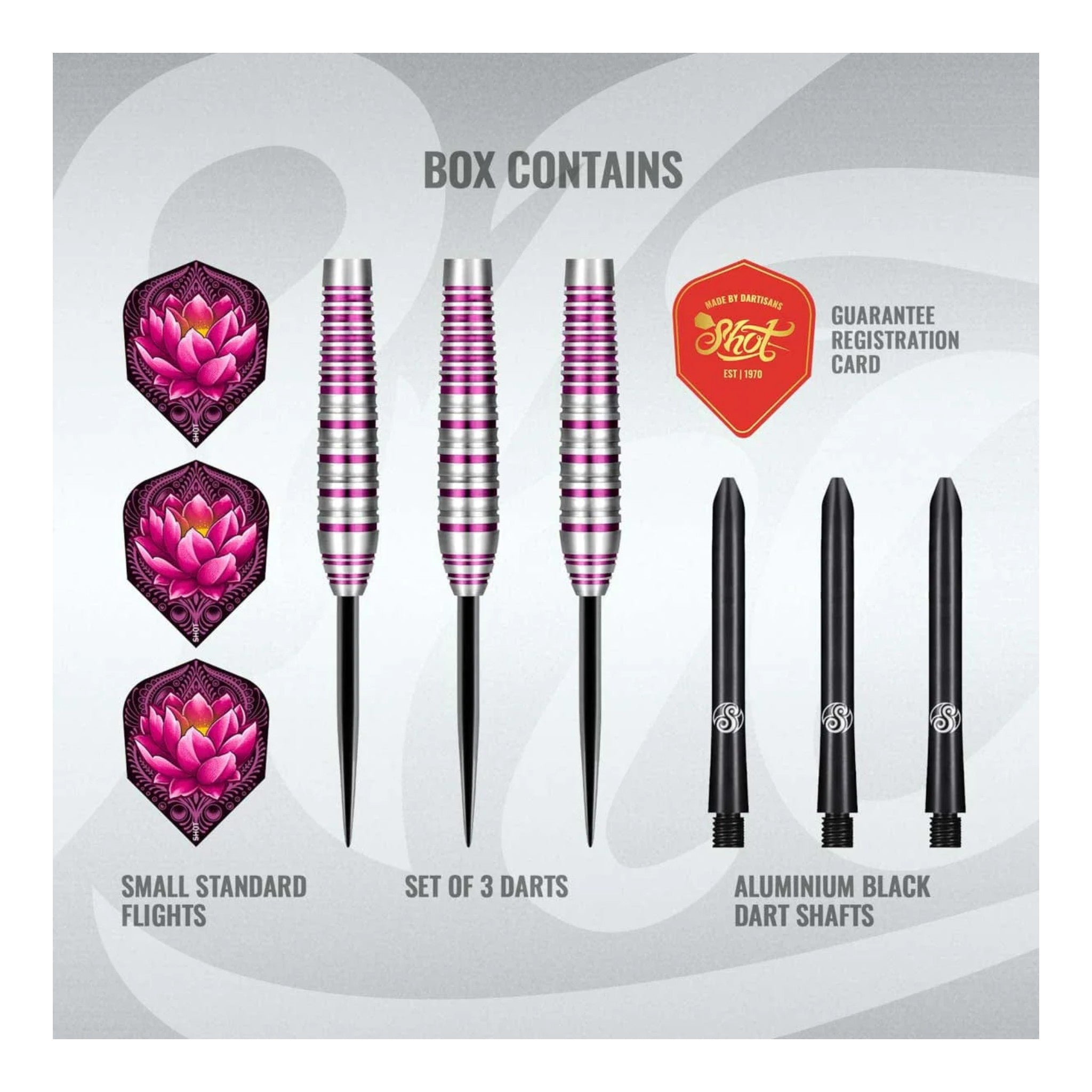 Shot Zen Juji Steel Tip Darts | 80% Tungsten Short Bomber Shape ...